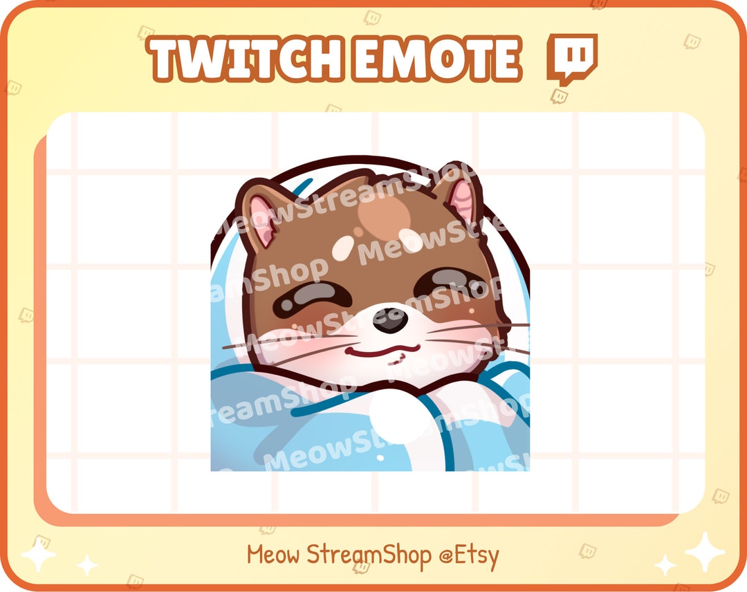Twitch Emote / Cute Otter Comfy, Cozy, Blanket Emotes / Kawaii Otter ...