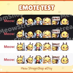 Twitch Emote / Cute Bee Emotes Pack #2 (knife, Waving, Cry, Comfy ...