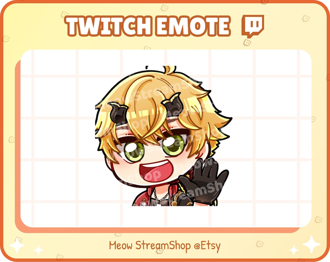 Twitch Emote / Thoma Hi Wave Waving Hello Emotes / Genshin - Etsy