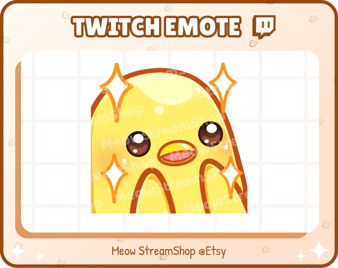 Twitch Emote / Cute Chick POG, Amazed, Sparkle Emotes / Cute Duckling ...