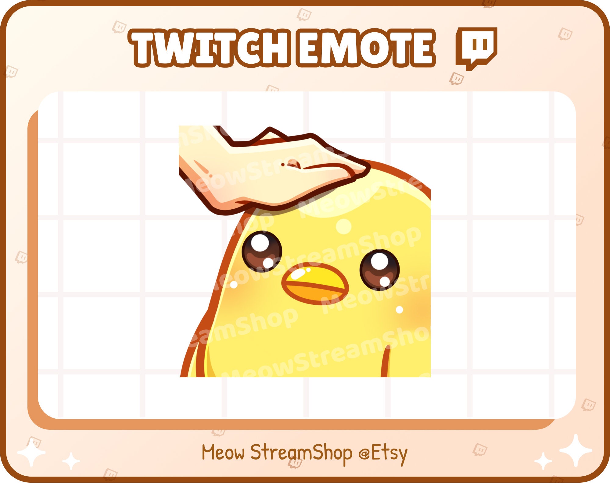 Twitch Emote / Cute Chick Pat Emotes / Cute Duckling Sub Emoji | Etsy