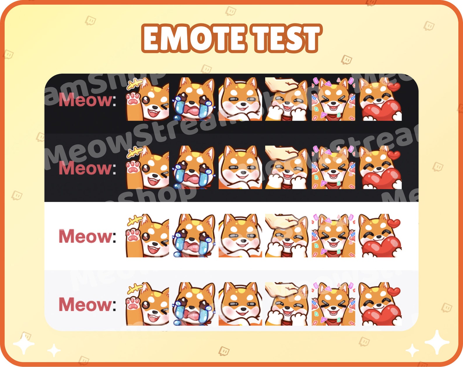 Twitch Emote / Cute Shiba Inu Emotes Pack #1 (waving, Heart, Pat, Comfy ...