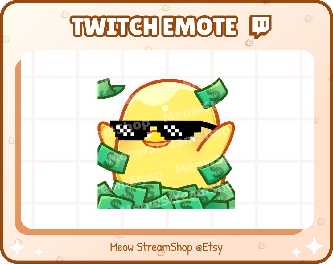 Twitch Emote / Cute Chick Money, EZ GG, Donate Emotes / Cute Duckling ...