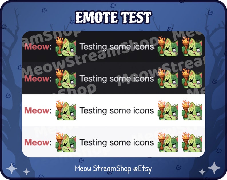Twitch Emote / Cute Zombie Cat Riot Torch Rage Mad Angry - Etsy