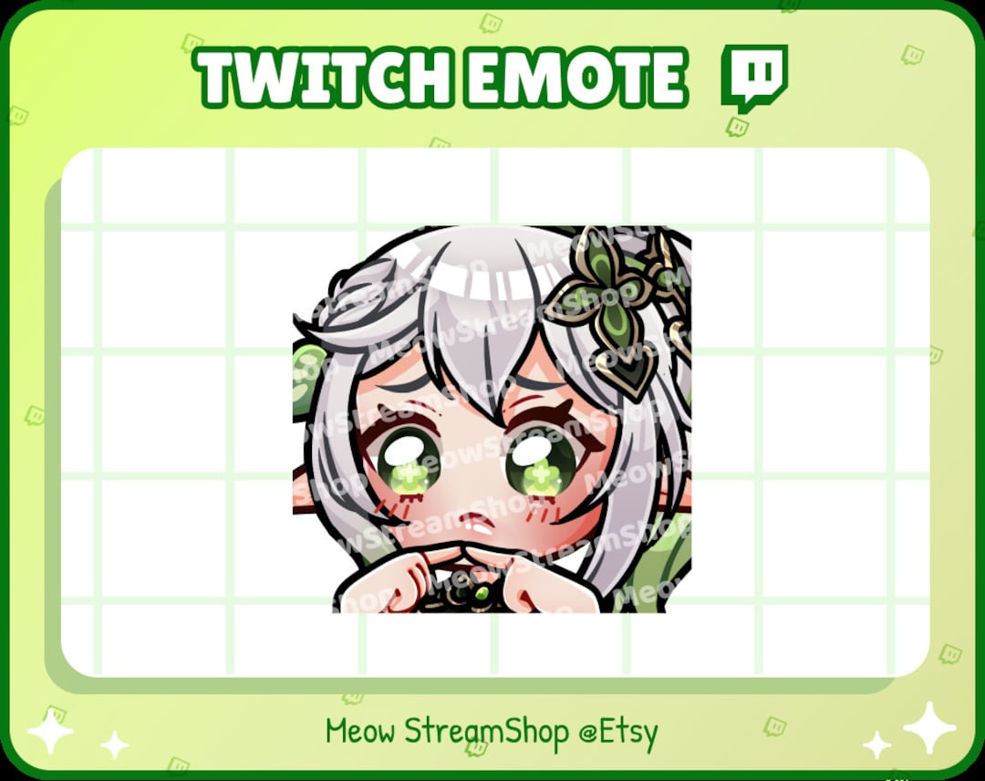 Twitch Emote / Archon Kusanali Nahida Shy, UWU, Embarrassed, Touching ...