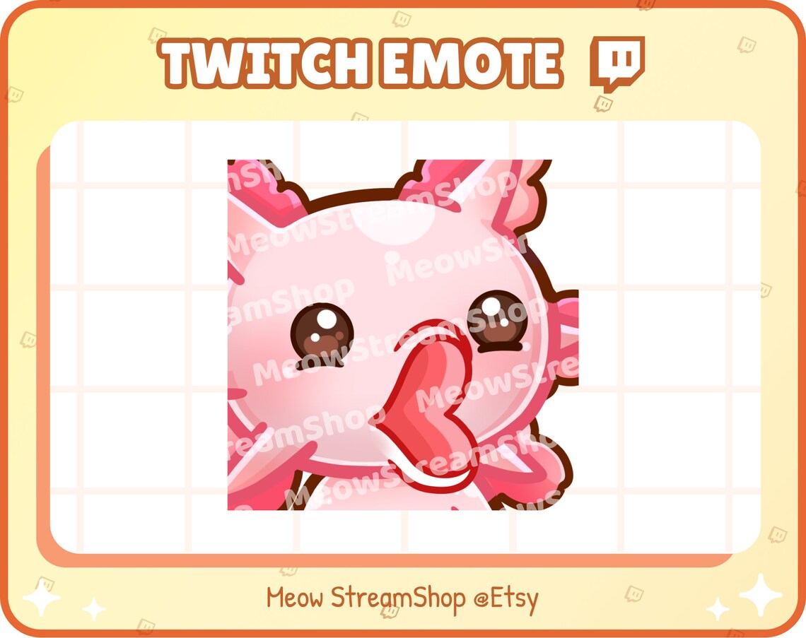 Twitch Emote / Cute Axolotl POG Pogger Excited Happy Wow - Etsy