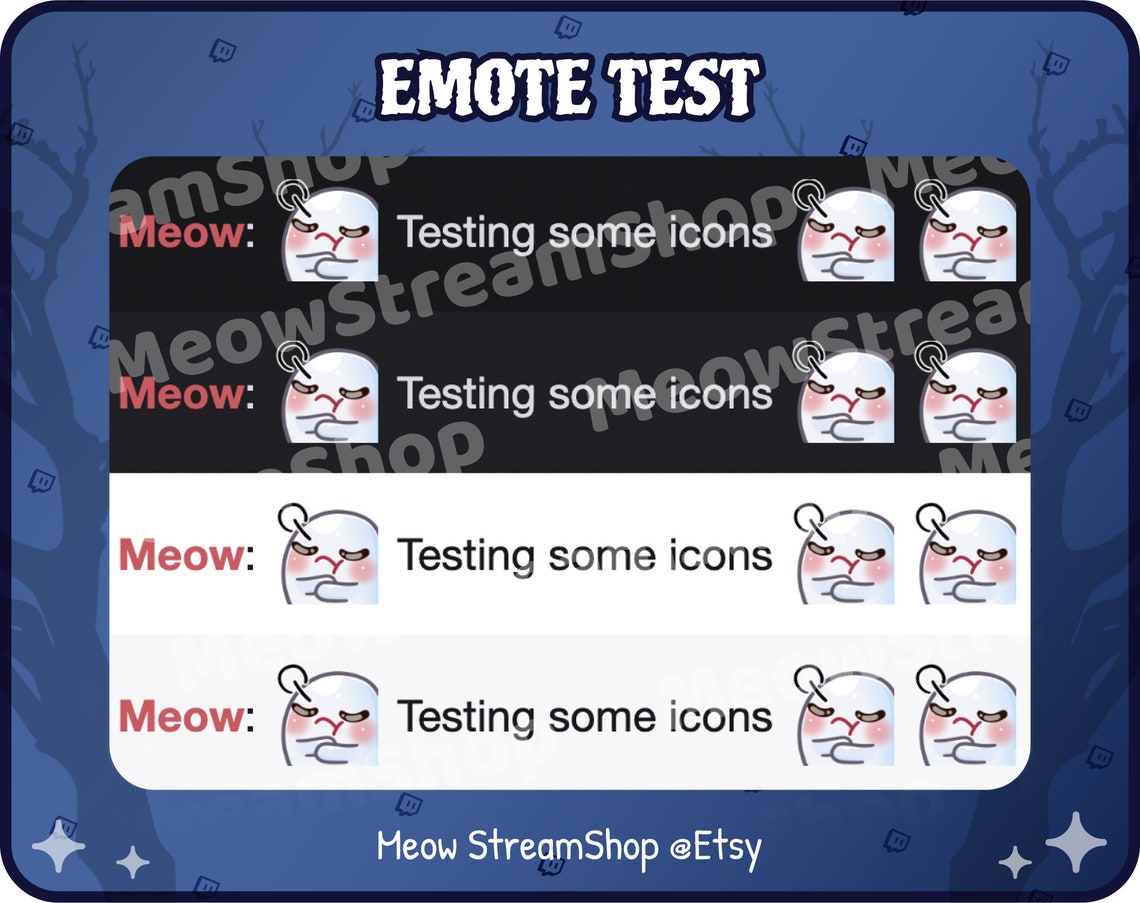 Twitch Emote / Cute Ghost Pout Pouting Shy Tsundere Emote / - Etsy