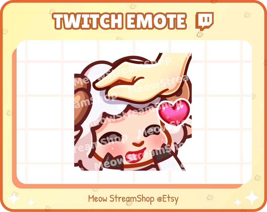 Twitch Emote / Cute Sheep Pat, Head Pat, Happy, Love Emotes / Kawaii ...