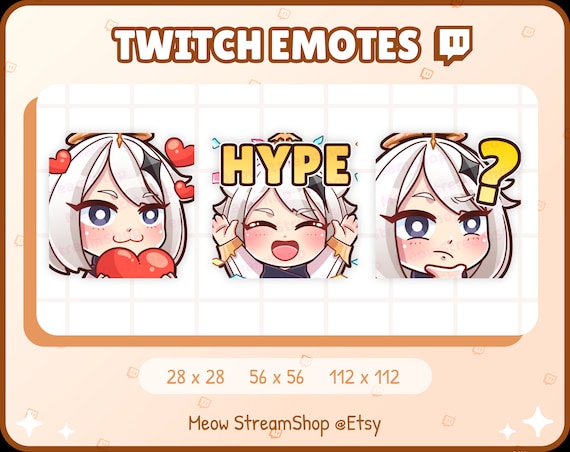 Twitch Emote Paimon Emotes Pack hype Heart Think - Etsy Australia