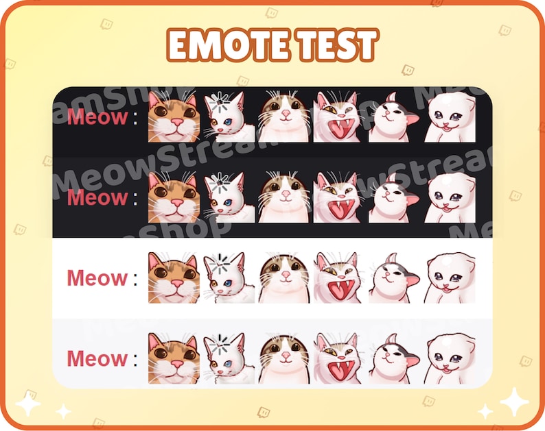 Twitch Emote / Cute Meme Cat Pack #1 Emotes (24 Emotes Ready to Use ...