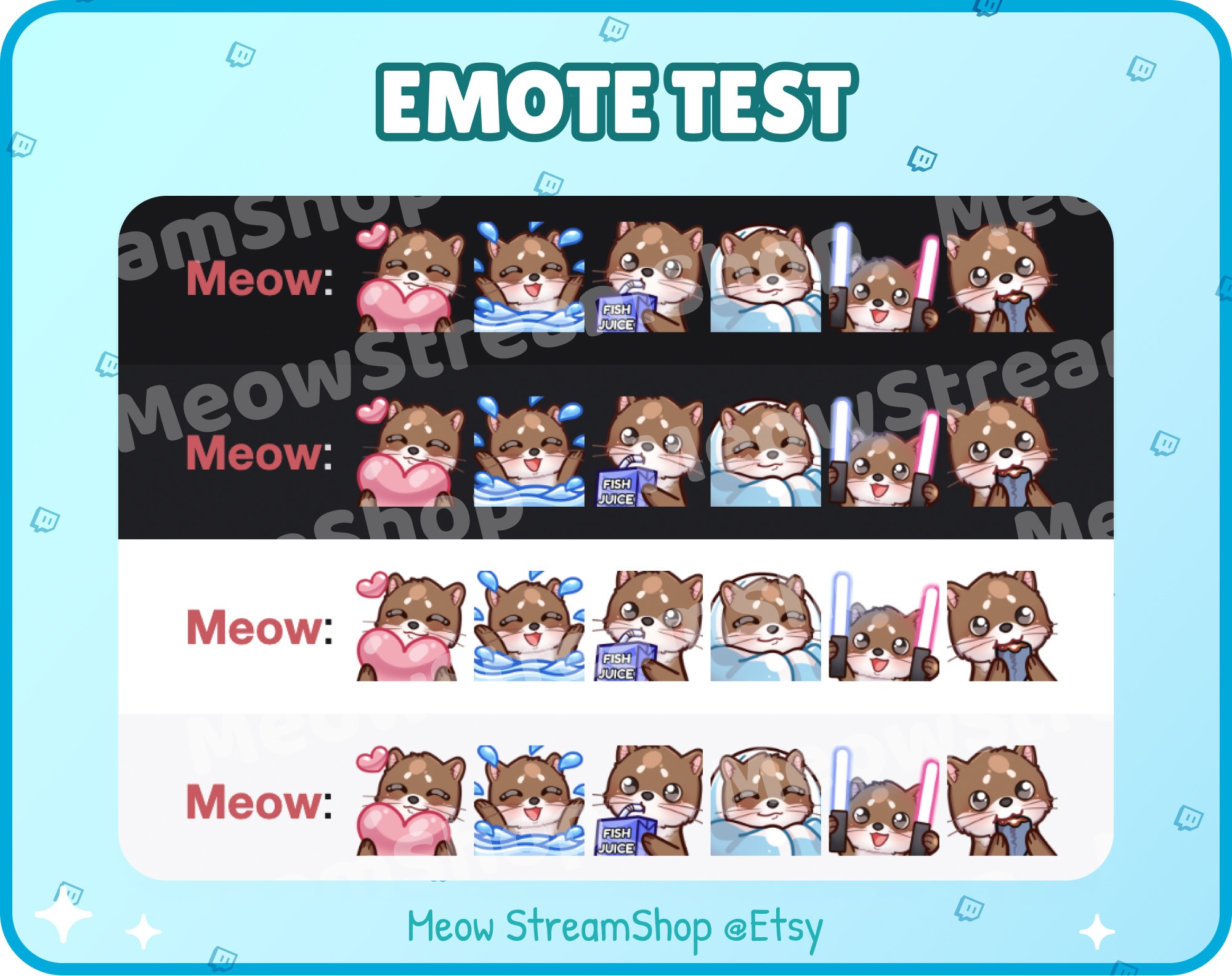 Twitch Emote / Cute Otter Mega Pack #1 Emotes (24 Emotes Ready to Use ...