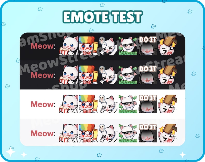 Twitch Emote / Cute White Cat Mega Pack 1 Emotes 24 Emotes - Etsy