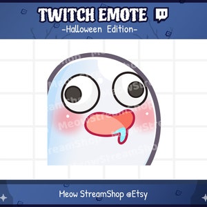 Twitch Emote / Cute Ghost Derp, Funny, Silly, Fools, Dummy Emote ...