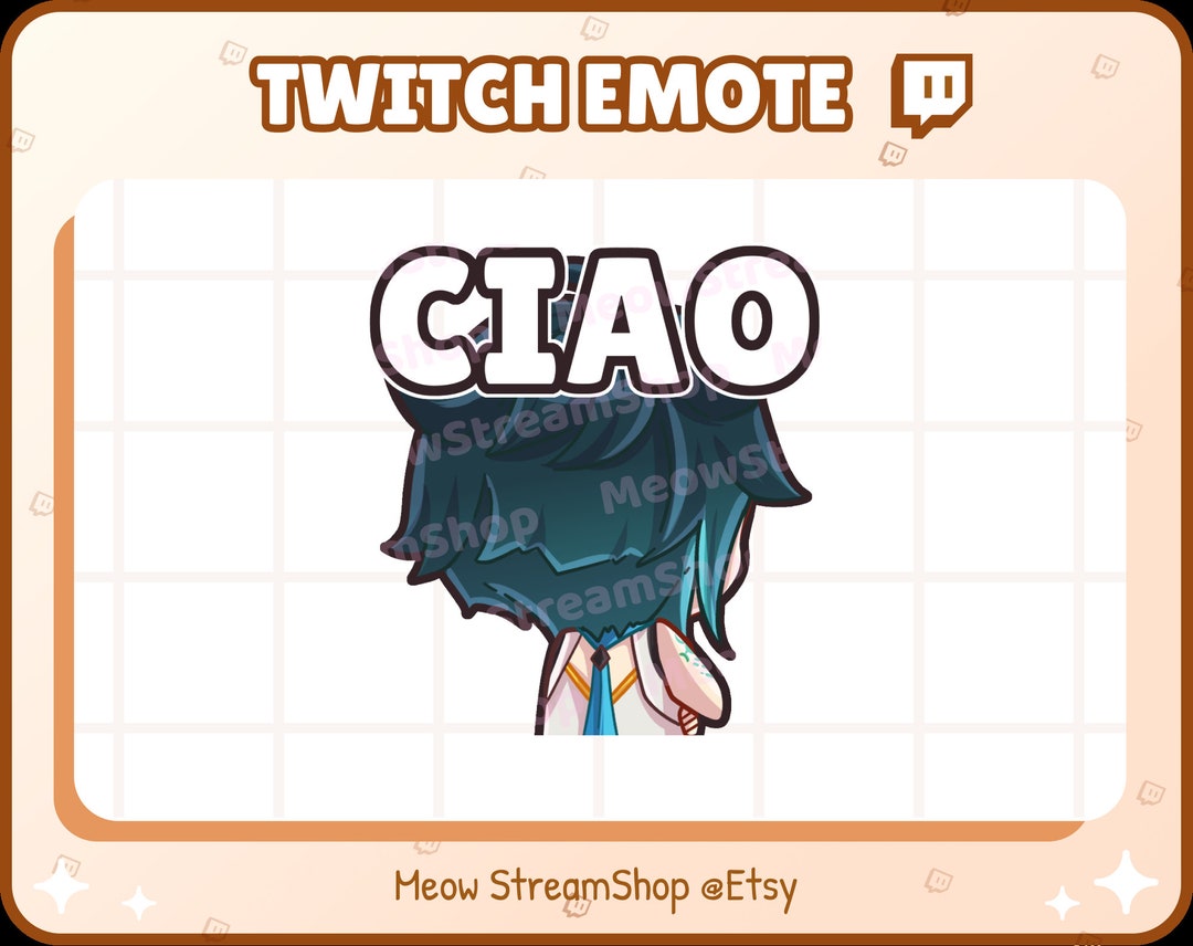 Twitch Emote - Xiao Ciao, Bye Sub Emote - Genshin Impact Sub Emoji for ...