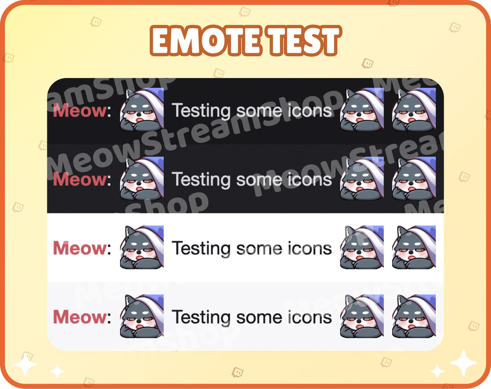 Twitch Emote / Cute Grey Wolf Sleep, Rest, Sleepy, Blanket Emotes ...