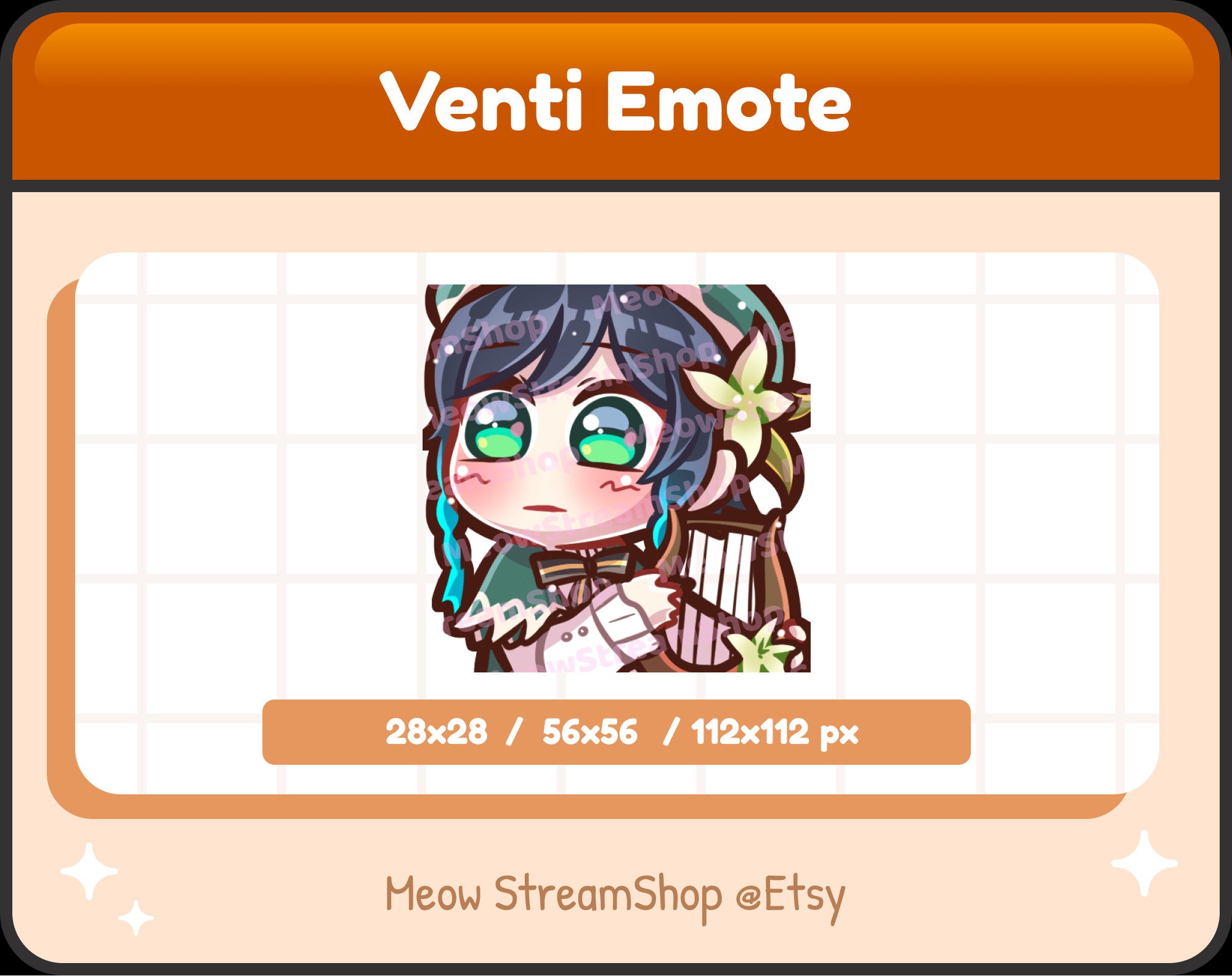 Twitch Emote Venti Emoji Genshin Impact | Etsy