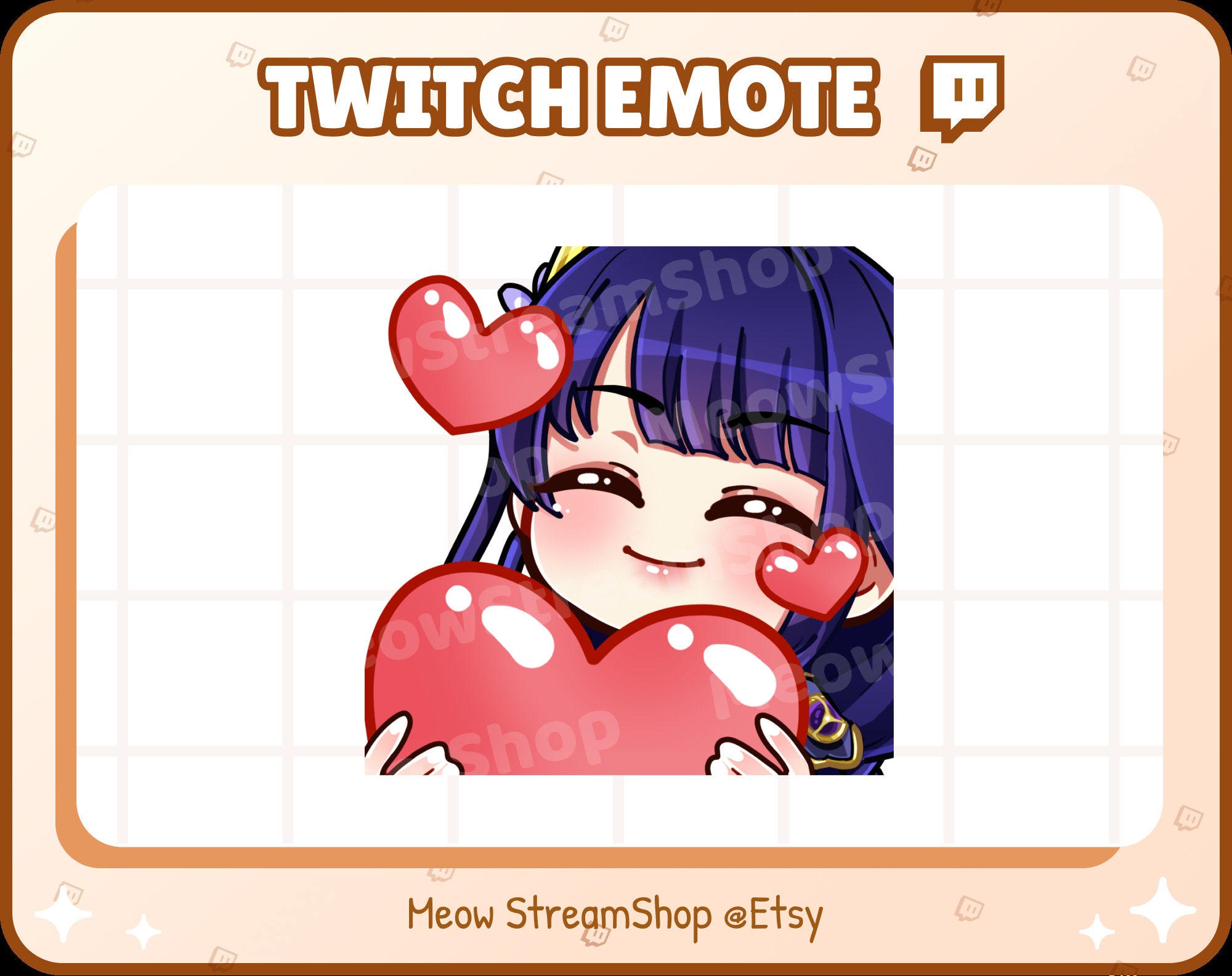 Twitch Emote / Baal Raiden Shogun Heart Emote / Genshin Impact | Etsy