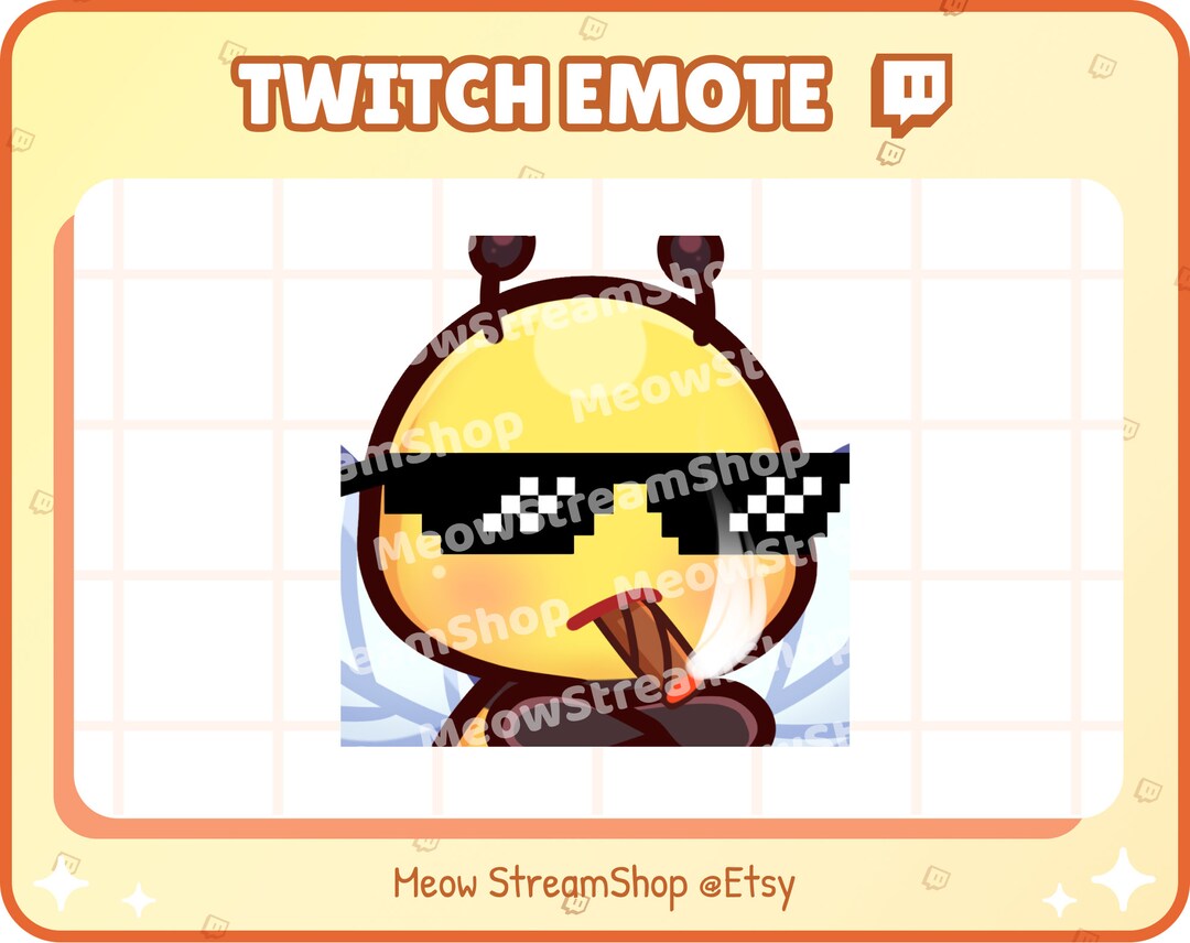Twitch Emote / Cute Bee GG, EZ, Cool, Smoke Emotes / Kawaii Wasp Hornet ...