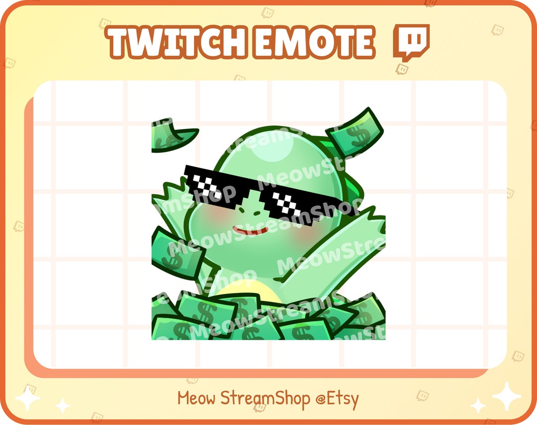 Twitch Emote / Cute Dino Money, Rich, Donate, Win, Jackpot Emotes ...