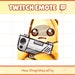 Twitch Emote / Cute Tortoise Emotes Pack 2 waving, Bonk, Note, Waiting ...