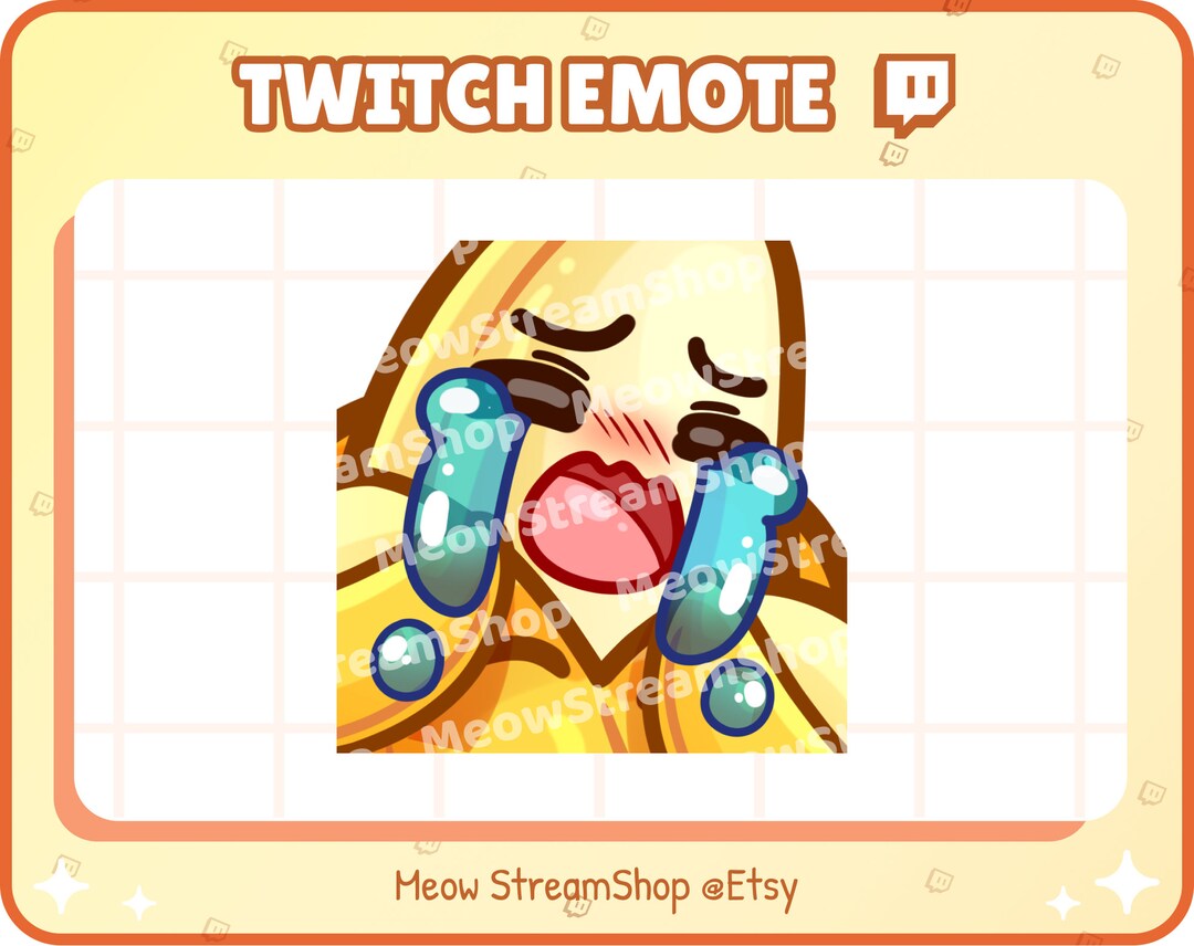 Twitch Emote / Cute Banana Cry, Sad, Tears, Panic Emotes / Kawaii ...