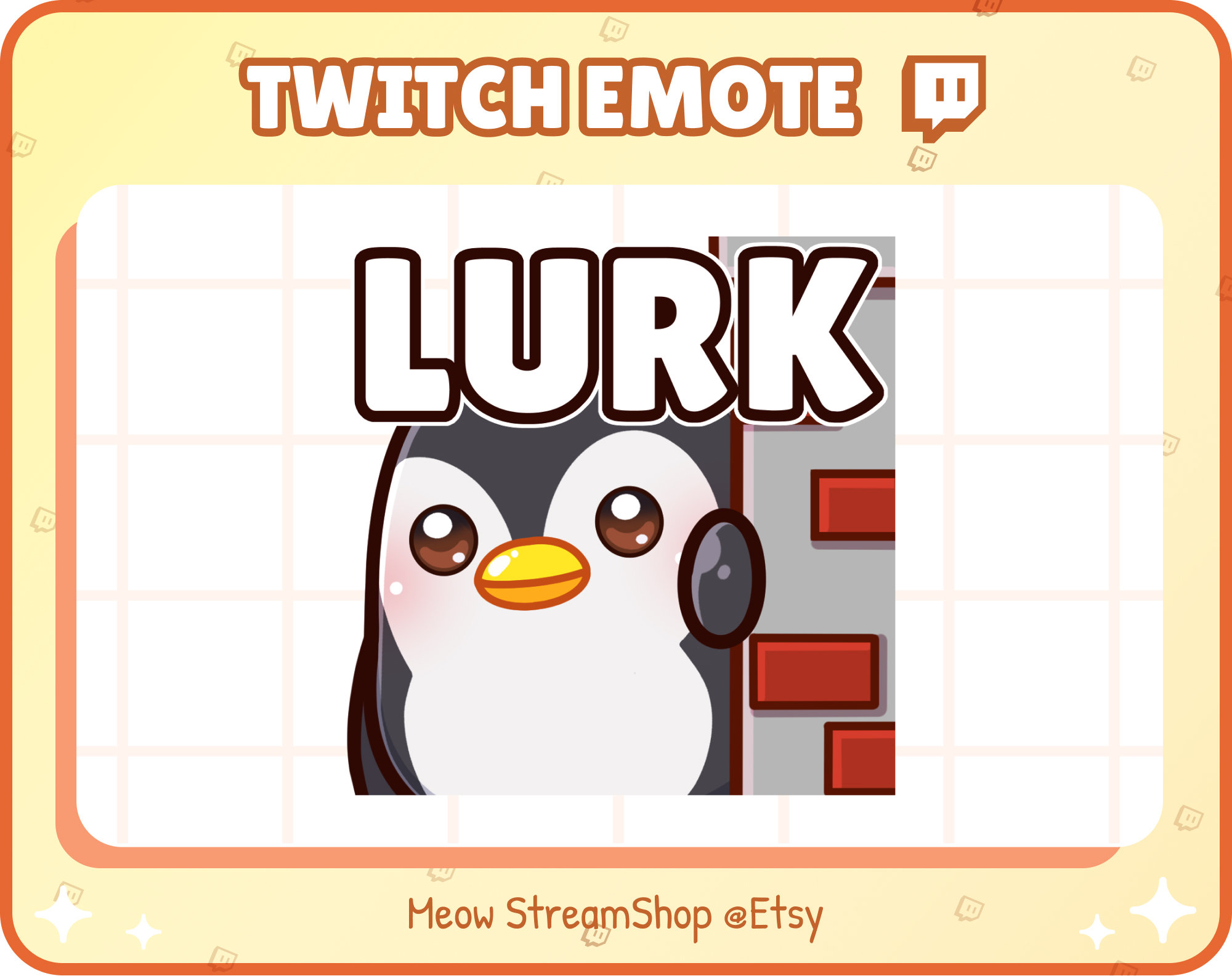 Twitch Emote / Cute Penguin LURK Emotes / Cute Penguin Emote for ...
