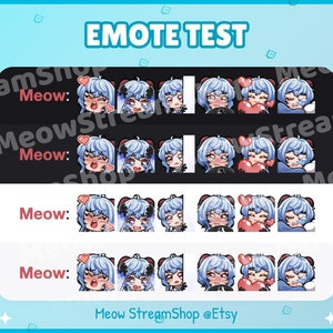 Twitch Emote / Ganyu Emotes Pack #1 (gasm, Cry, Lurk, Shy, Heart, Sleep ...