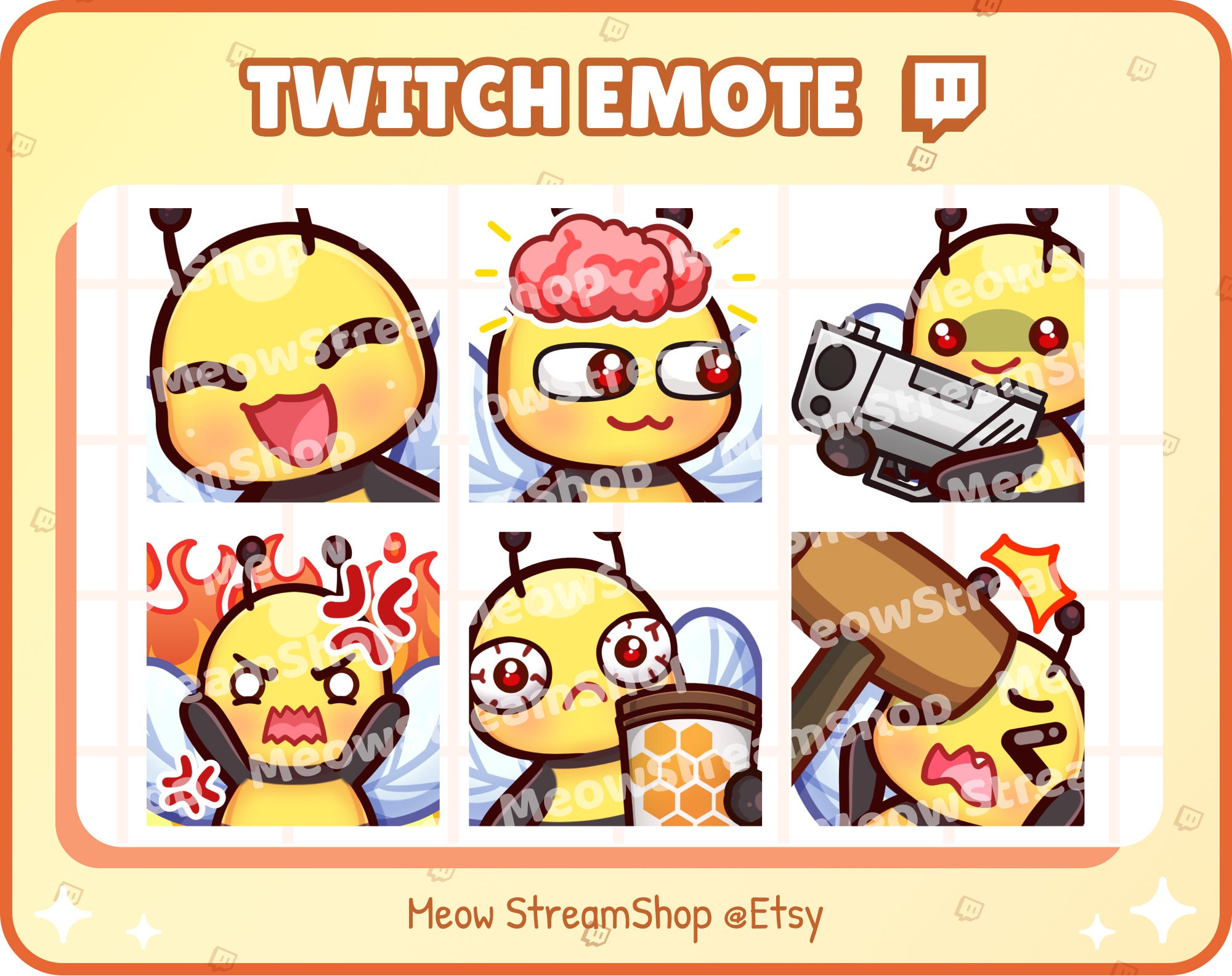 Buy Twitch Emote / Cute Bee Emotes Pack 3 ayaya Neuron Online in India ...
