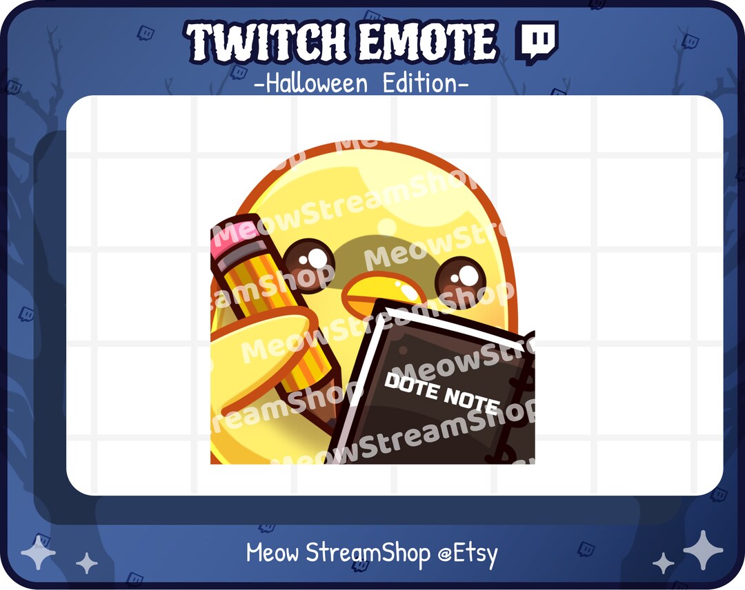 Twitch Emote / Cute Chick Emotes Halloween Edition Note, Taking Note ...