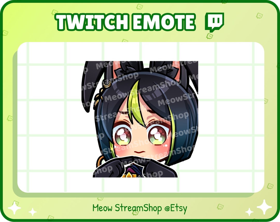 Twitch Emote / Tignari Shy, Finger Touch, Kawaii Emotes / Genshin ...