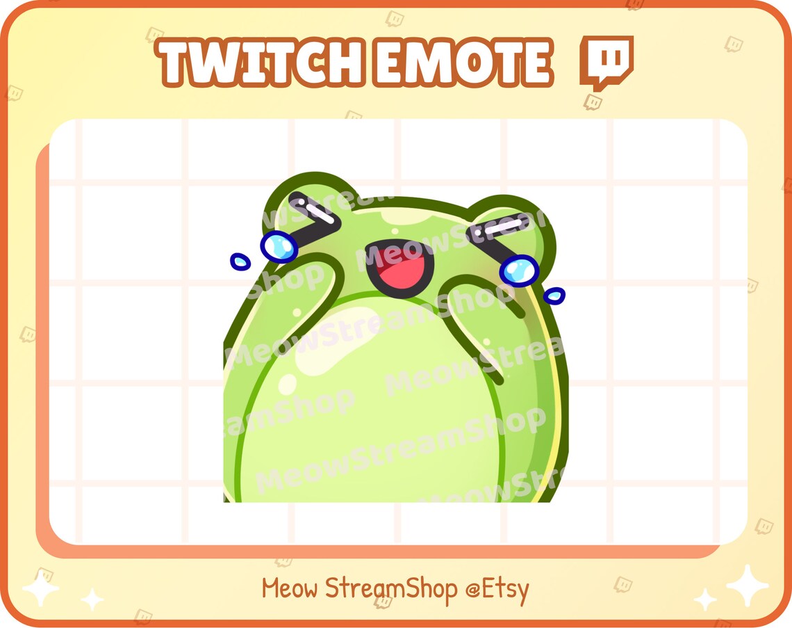 Twitch Emote / Cute Frog Laugh Lol Kewk Emote / Cute Frog - Etsy