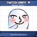 Twitch Emote / Cute Ghost Lenny Face, Funny, Hmm, Sus Emote / Kawaii ...