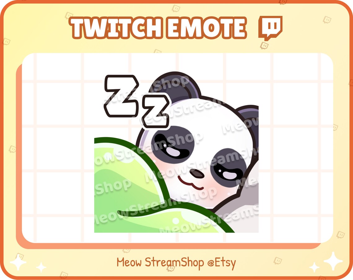 Twitch Emote / Panda Sleep, Sleepy, Rest, Tired, Offline / Cute Kawaii ...
