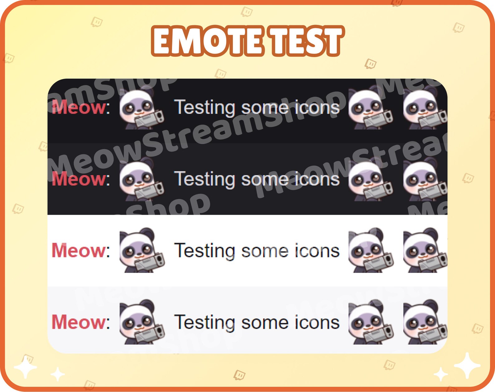 Twitch Emote / Panda Gun Emote / Cute Kawaii Panda Sub Emoji - Etsy