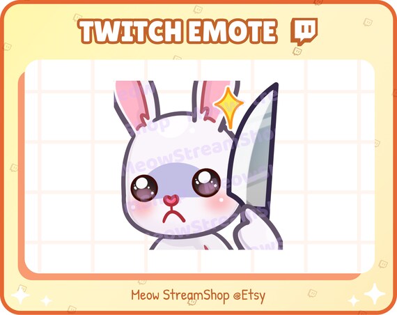 Twitch Emote / Cute Rabbit Knife Yandere Emotes / Cute White - Etsy Ireland