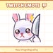 Twitch Emote / Cute Rabbit Knife, Yandere Emotes / Cute White Bunny Sub ...