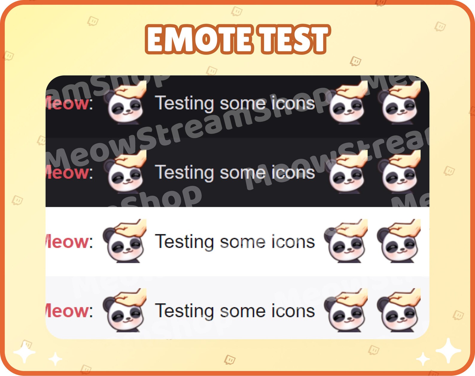 Twitch Emote / Panda Pat Emotes / Cute Kawaii Panda Sub Emoji - Etsy