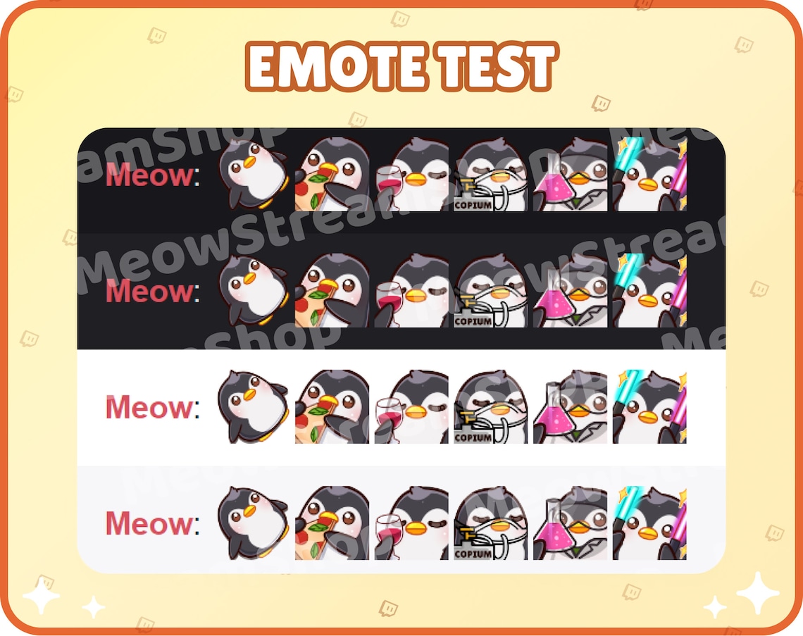 Twitch Emote / Cute Penguin Emoji Pack 6 copium Sience - Etsy
