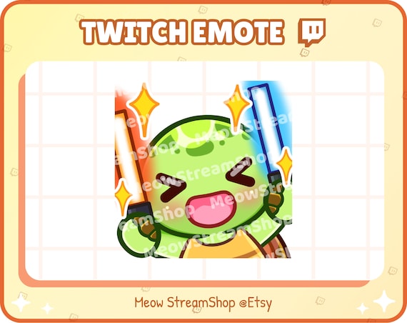 Twitch Emote / Cute Tortoise Light Stick Happy Hype Cheer - Etsy