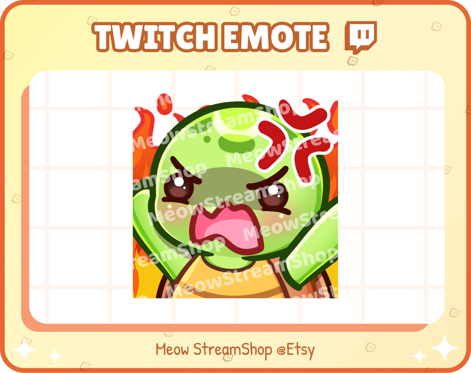 Twitch Emote / Cute Tortoise Angry, Rage, Mad Emotes / Kawaii Turtle ...