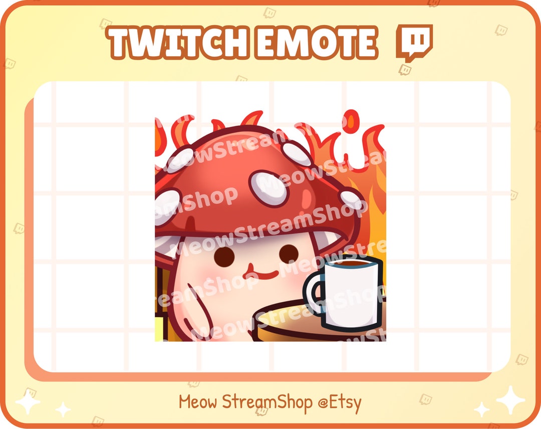 Twitch Emote / Cute Mushroom This is Fine Meme, I'm Fine, It's Fine ...