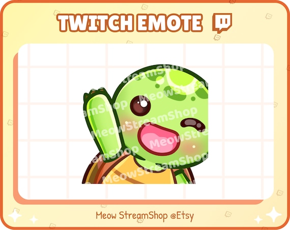 Twitch Emote / Cute Tortoise Waving Hi Hello Bye Emotes / - Etsy