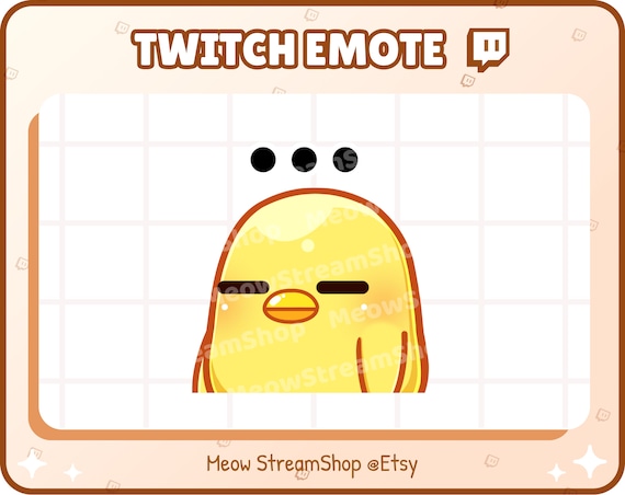 Twitch Emote / Cute Chick Thinking Think Flat Face Emotes / - Etsy