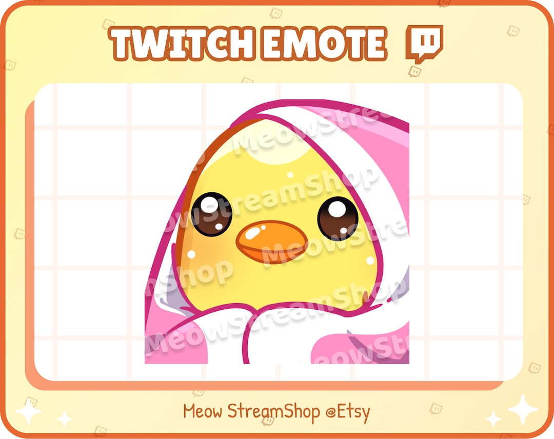 Twitch Emote / Cute Chick Comfy, Blanket, Cozy Emotes / Cute Duckling ...