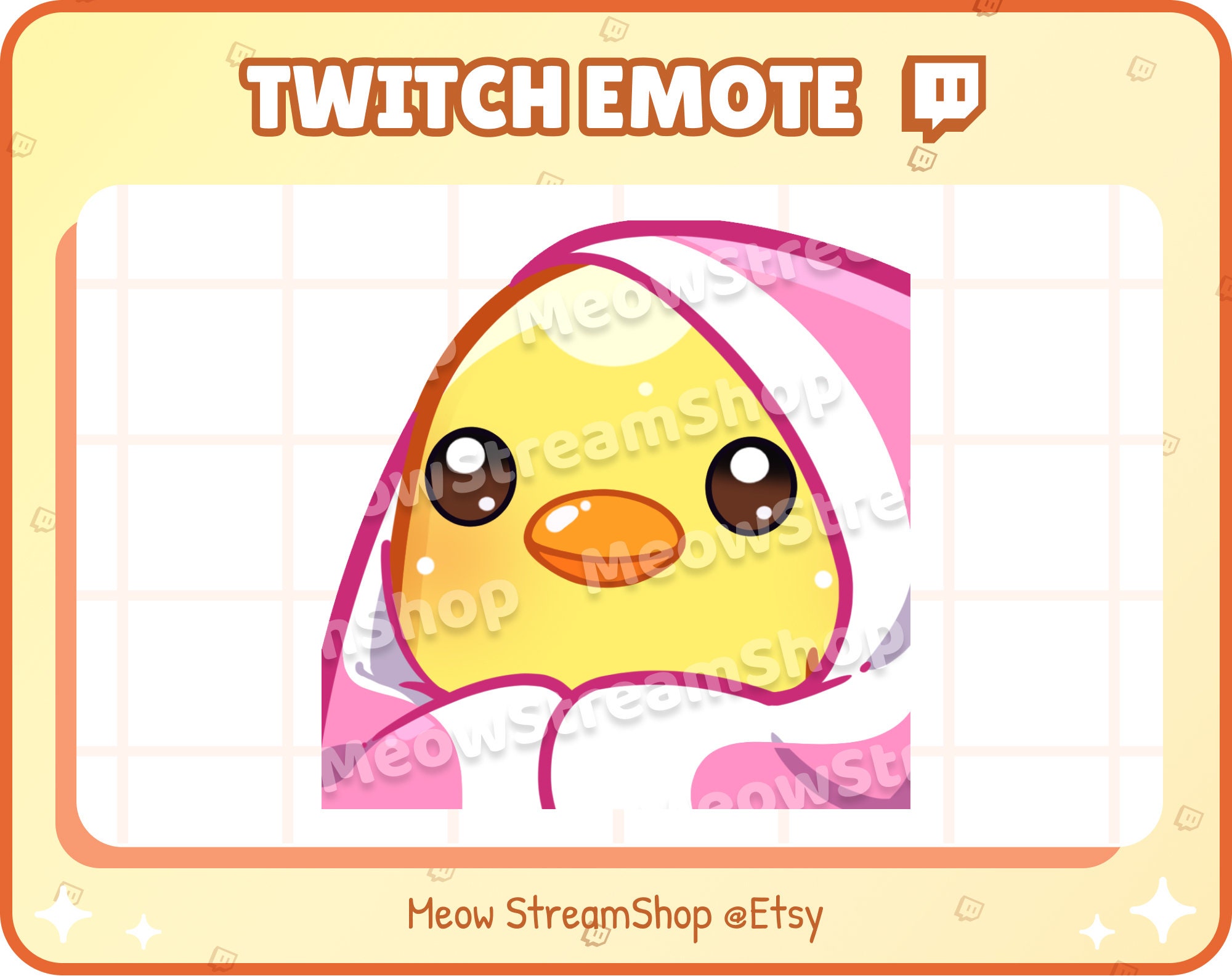 Twitch Emote / Cute Chick Comfy, Blanket, Cozy Emotes / Cute Duckling ...