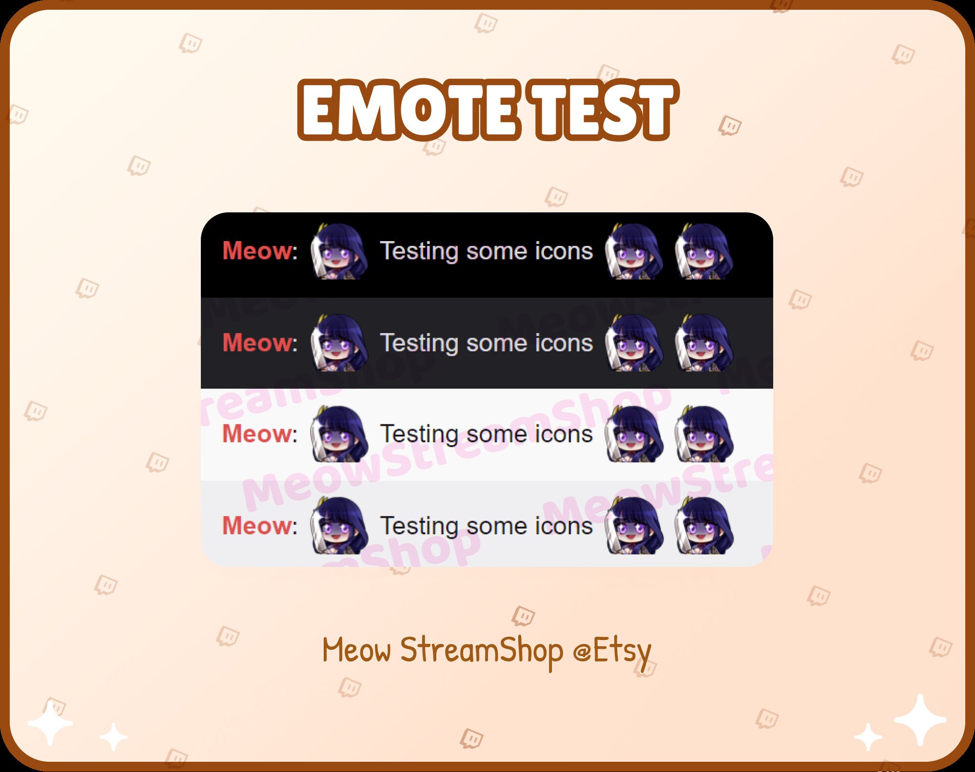 Twitch Emote - Baal Raiden Shogun Knife, Yandere Emote - Genshin Impact ...