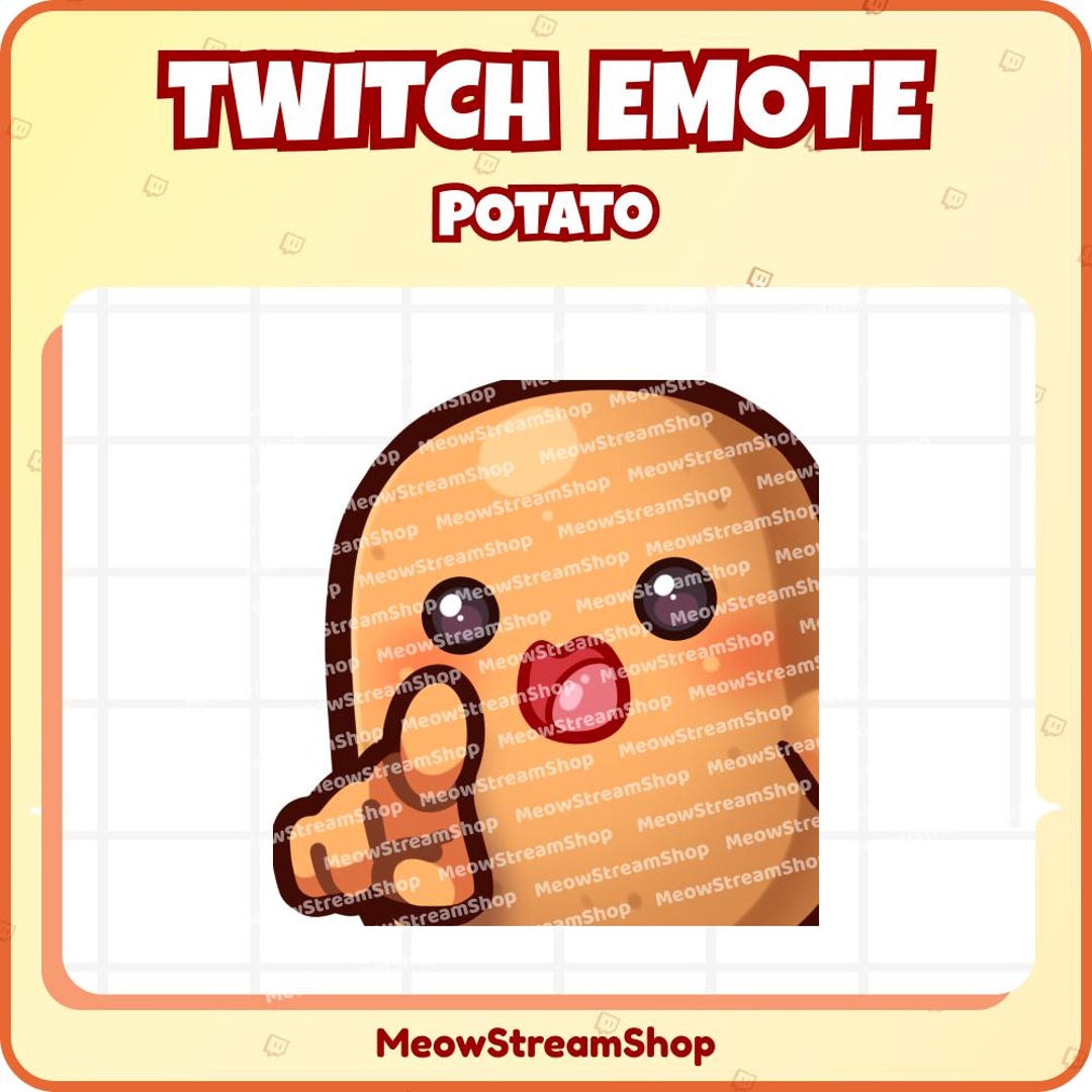 Twitch Emote / Cute Potato SIMP, Poiting Finger Emotes / Kawaii Potat ...
