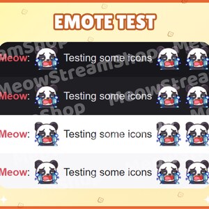Twitch Emote / Panda Cry, Sad, Crying / Cute Kawaii Panda Sub Emoji - Etsy