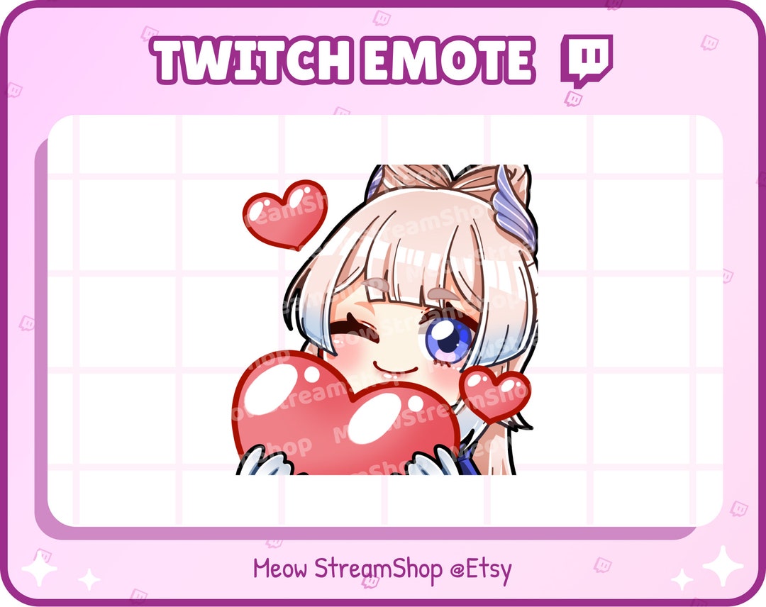 Twitch Emote / Sangonomiya Kokomi Heart, Love Emotes / Genshin Impact ...