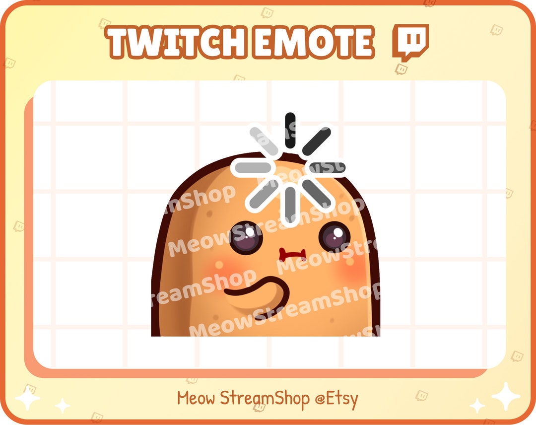 Twitch Emote / Cute Potato Buffering, Think, Loading Emotes / Kawaii ...